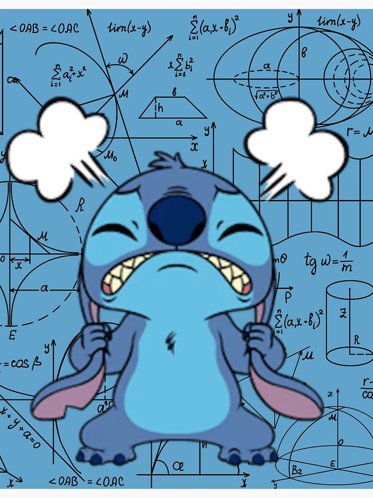 " Stitch hates Math design " Sticker by TheBest4U11 | Redbubble