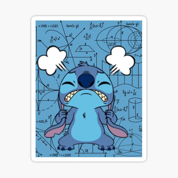 " Stitch hates Math design " Sticker by TheBest4U11 | Redbubble