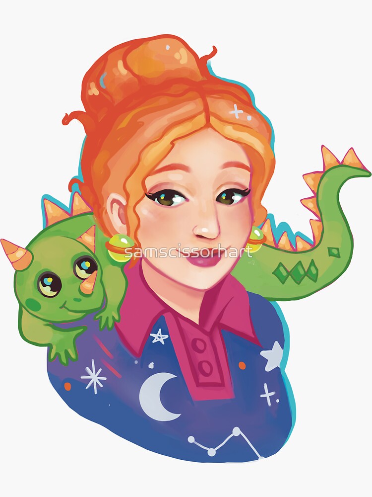 "Miss Frizzle" Sticker by samscissorhart | Redbubble