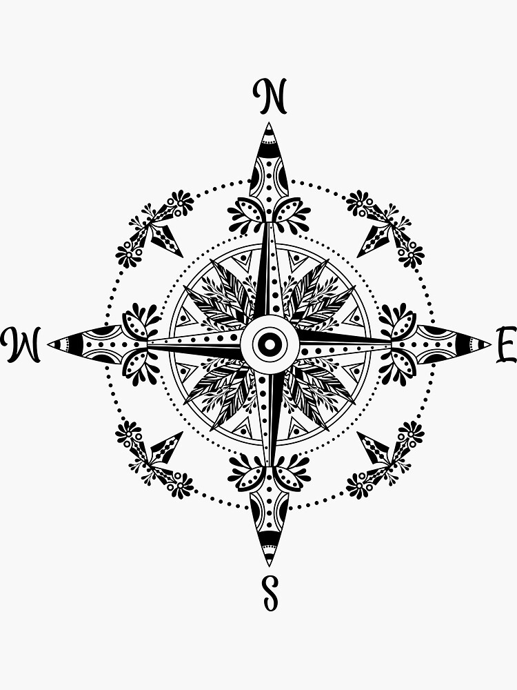 "Boho Tribal Compass bohemian " Sticker for Sale by adiskiart | Redbubble