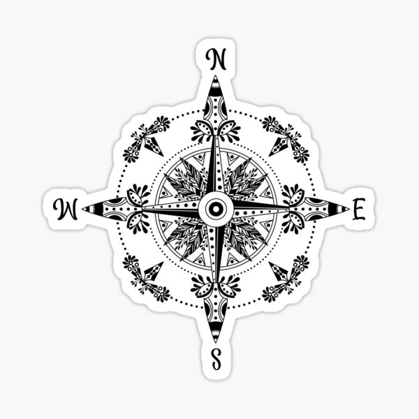 "Boho Tribal Compass bohemian " Sticker for Sale by adiskiart | Redbubble