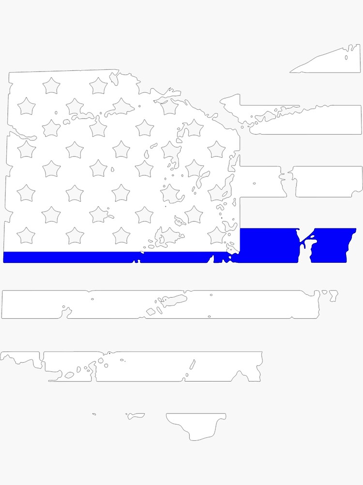 "Thin Blue Line Ohio Police Gifts American Flag Cop" Sticker by ...