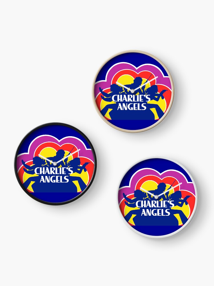 "CHARLIE'S ANGELS" Clock for Sale by NEW-splamarket | Redbubble