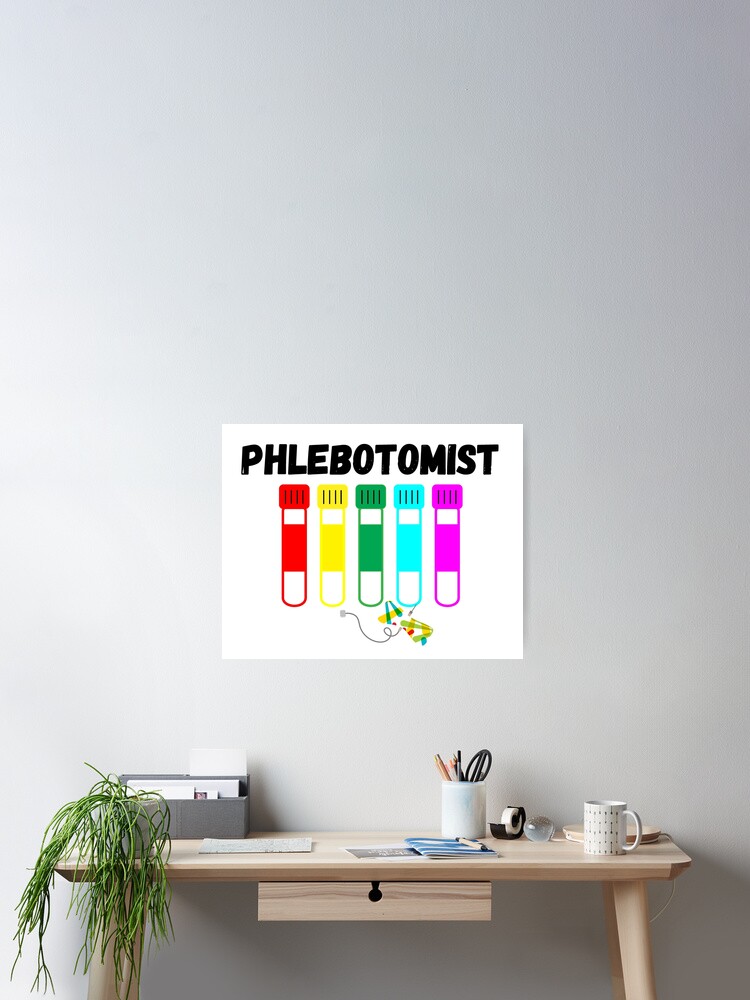 Colorful Phlebotomy Fun Phlebotomist Lab Week Poster For Sale By