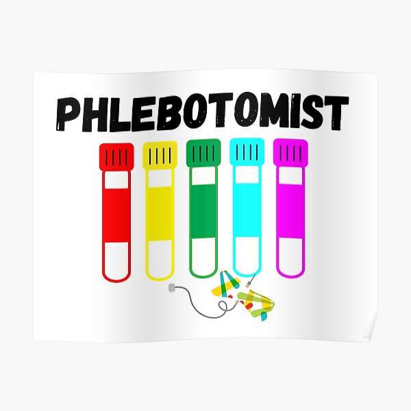 Colorful Phlebotomy Fun Phlebotomist Lab Week Poster For Sale By
