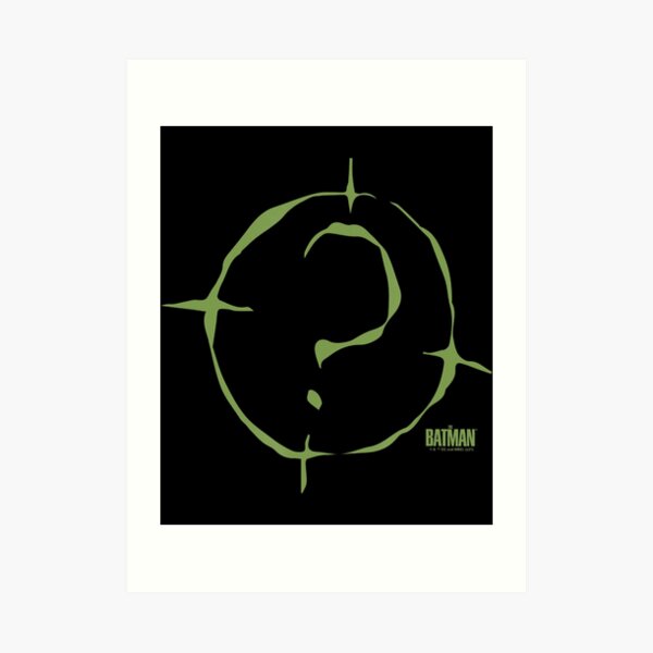 "The Riddler Question Mark Logo" Art Print by minimaxalgo | Redbubble