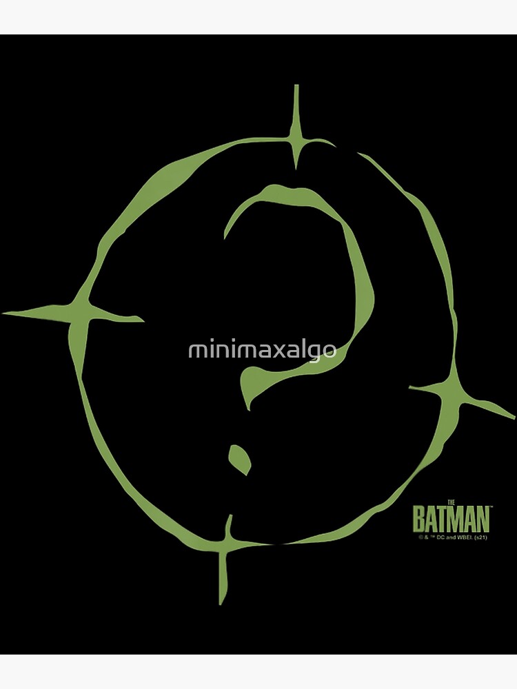 "The Riddler Question Mark Logo" Poster by minimaxalgo | Redbubble