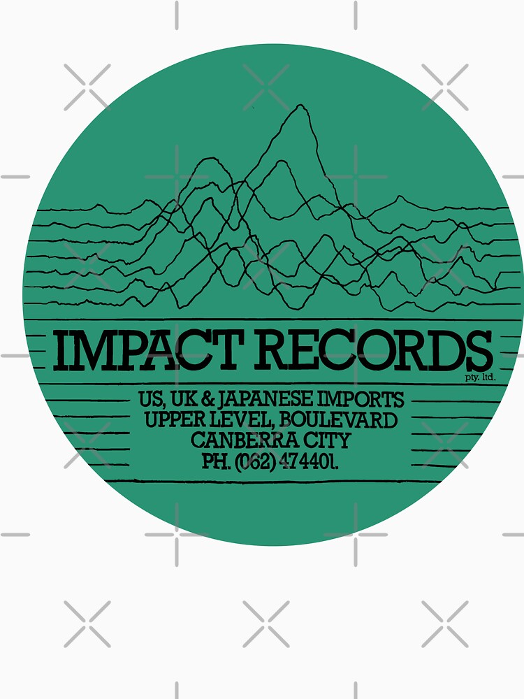 "Impact Records Canberra" T-shirt for Sale by mattraski | Redbubble ...