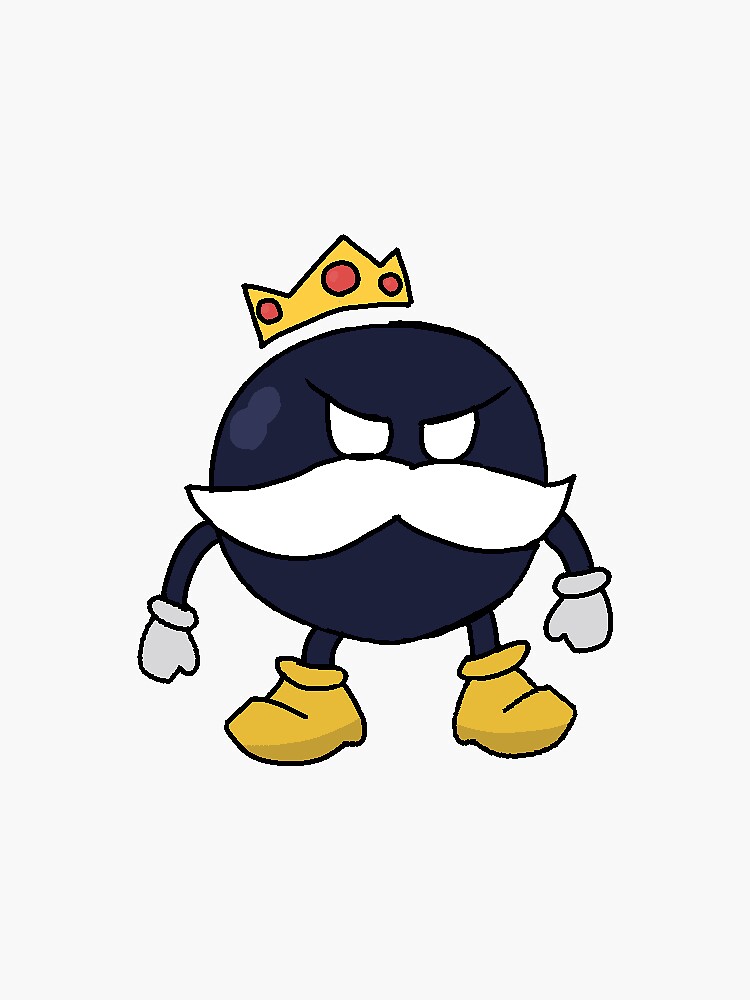 "King Bob Omb" Sticker by SpectraStickers | Redbubble