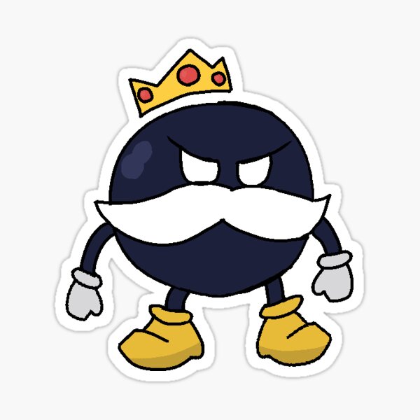 "King Bob Omb" Sticker by SpectraStickers | Redbubble