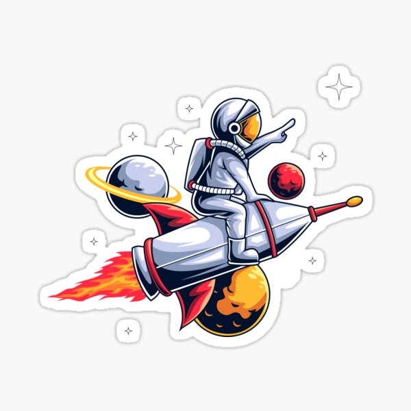 "Astronaut Space Journey Autism Awareness Shooting Star" Sticker by ...