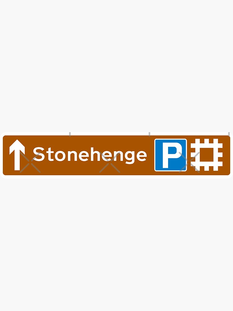 "Stonehenge Road Traffic Sign" Sticker by juliobenitez | Redbubble