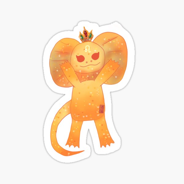 "Leo Frilled Neck Lizard" Sticker for Sale by honeydewhelen | Redbubble