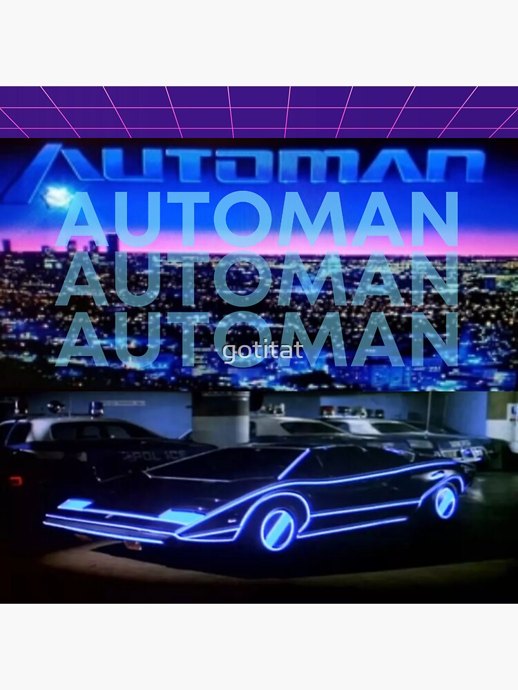 "Automan" Sticker by gotitat | Redbubble