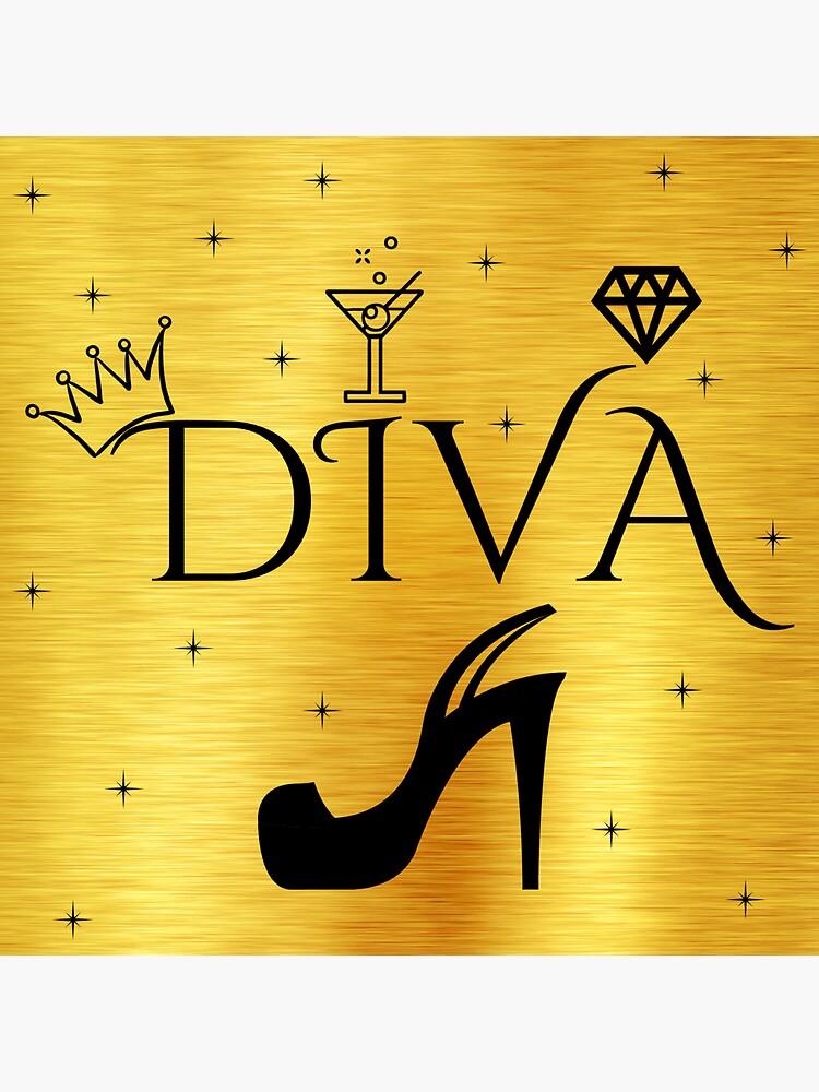 "Gold DIVA Badge of Honor" Sticker by leacohen | Redbubble