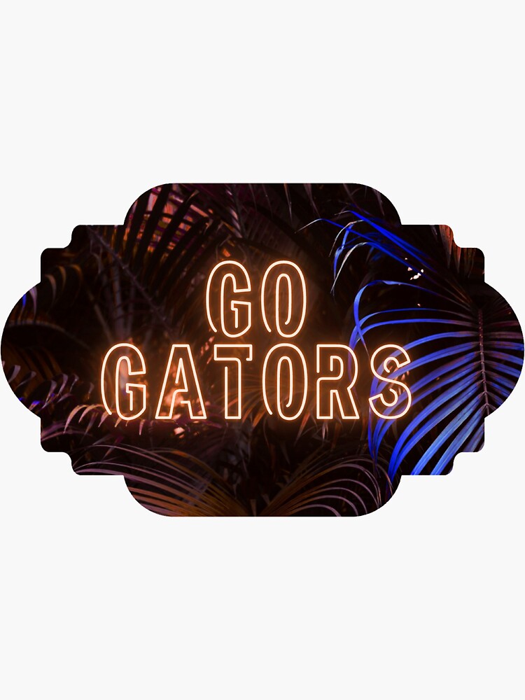 "Orange Neon Go Gators!" Sticker by swampmami | Redbubble