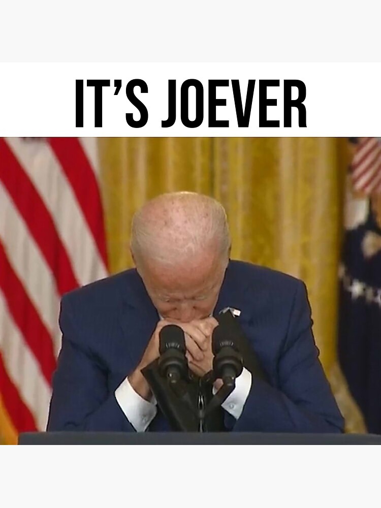 "IT'S JOEVER" Sticker by shitpostanon | Redbubble