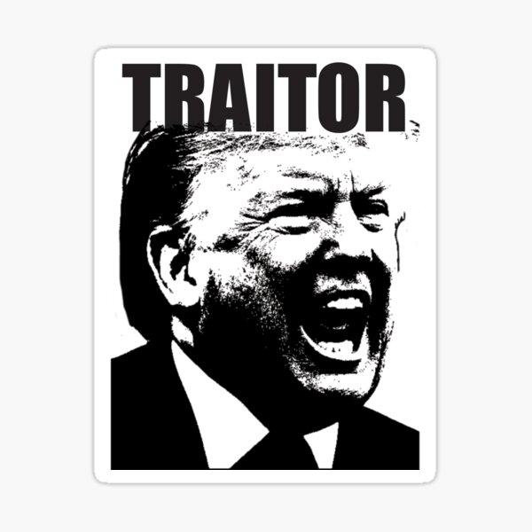 "Traitor Trump" Sticker for Sale by HandT | Redbubble