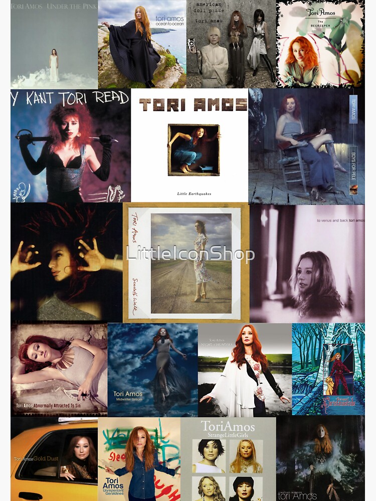 "Tori Amos Album Records Collage Collection Print" Sticker by LittleIconShop | Redbubble