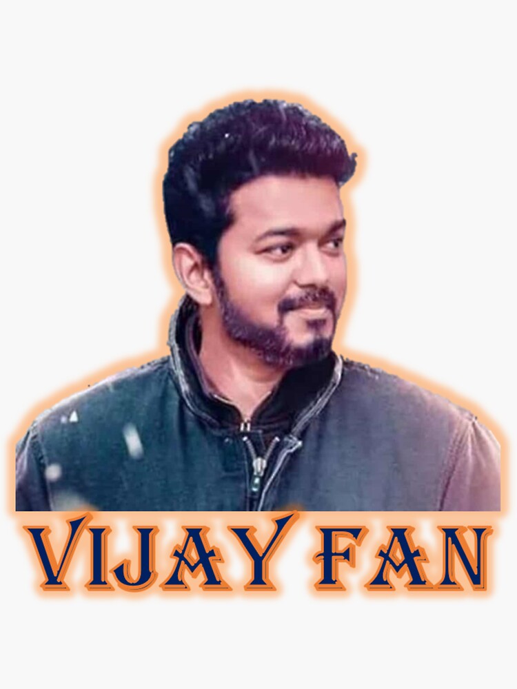 "Vijay fan" Sticker by Kairali | Redbubble