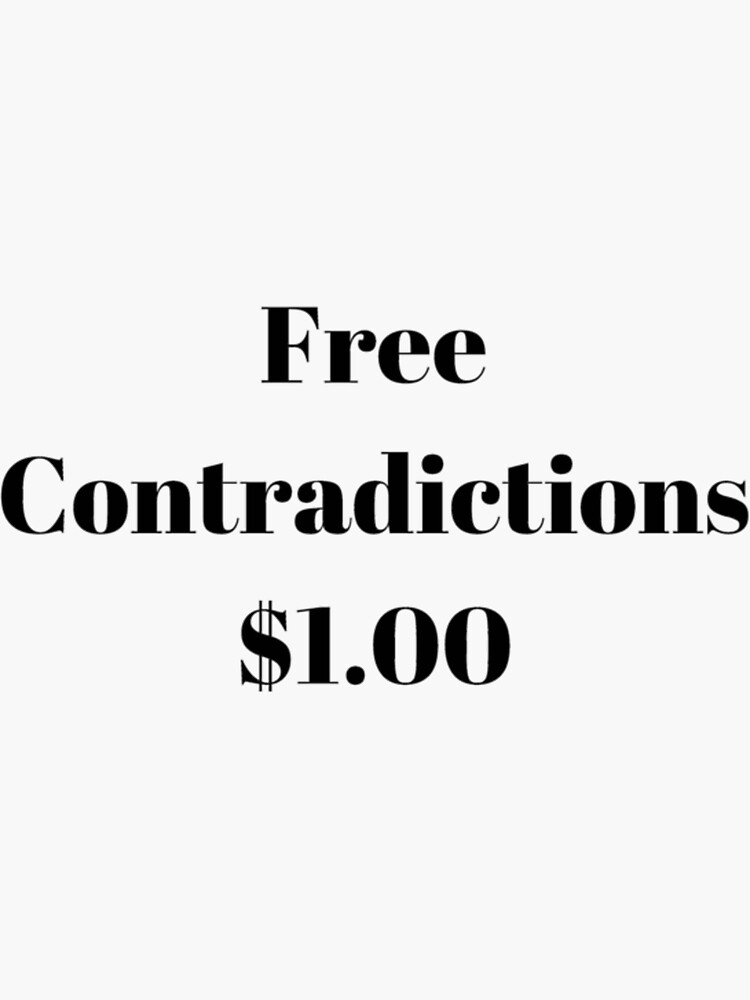 "Free Contradictions" Sticker by PaikamaLikani | Redbubble