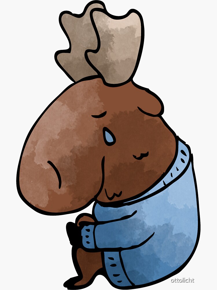 "Crying moose" Sticker for Sale by ottolicht | Redbubble