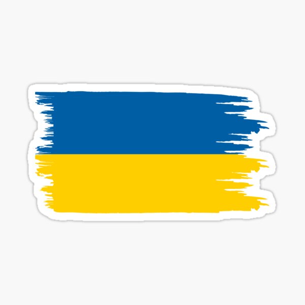 "Ukraine Flag Merchandise For Ukrainians, American Ukrainians" Sticker ...