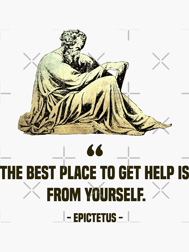 "Stoic Philosopher Epictetus Quotes 4" Sticker by challengecafe | Redbubble