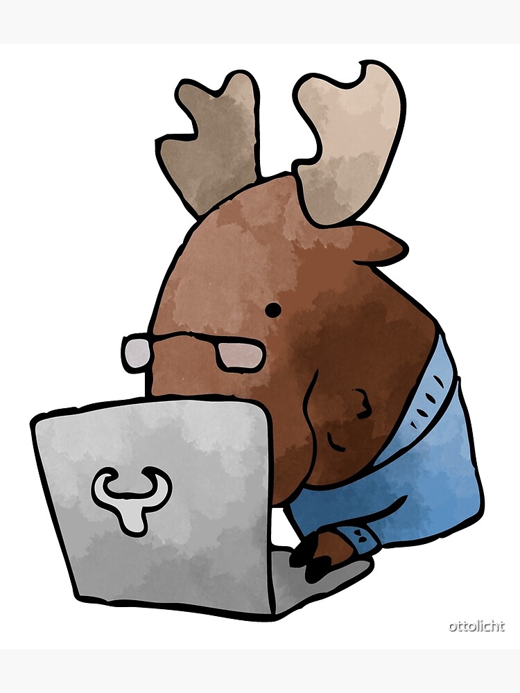 "Computer moose" Poster by ottolicht | Redbubble