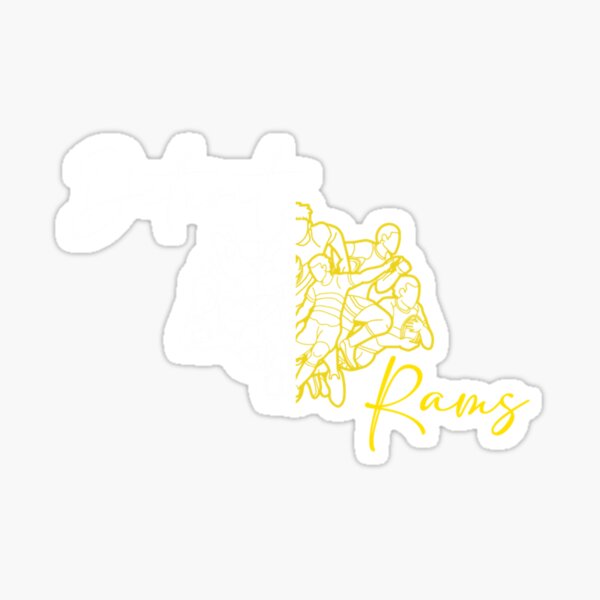"Detroit Rams " Sticker for Sale by TinyOliveds | Redbubble
