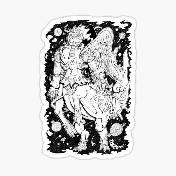 "Legendary Godoof B_amp_W " Sticker by kurapixell | Redbubble