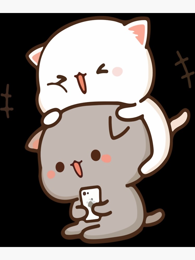 "Mochi Mochi Peach Cat Long " Poster for Sale by NuioZig | Redbubble