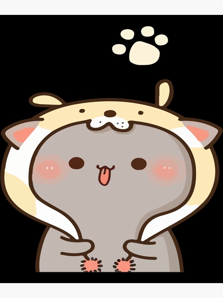 "Mochi Mochi Peach Cat Premium " Art Print by NuioZig | Redbubble