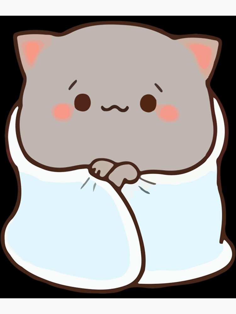 "Mochi Mochi Peach Cat Premium " Poster by NuioZig | Redbubble