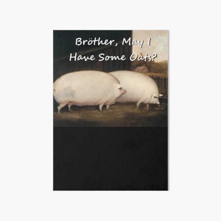 "Brother, may I have some Oats Pig Meme Sticker" Art Board Print by ...