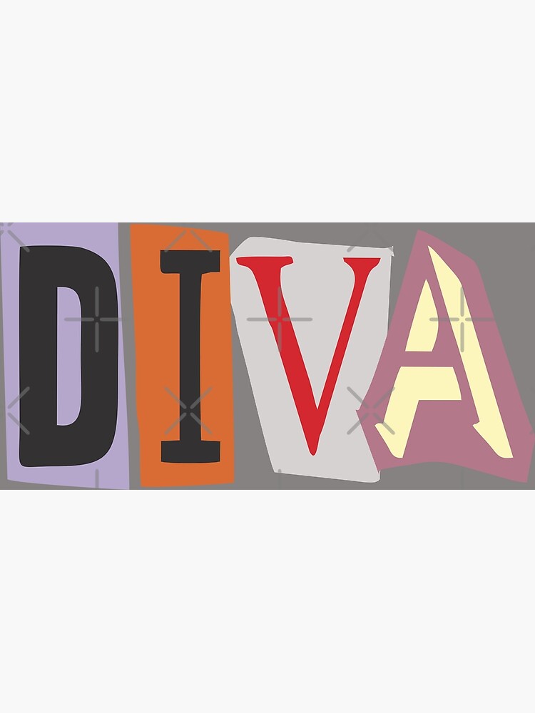 "Diva - cut out letters" Poster by oko-designs | Redbubble