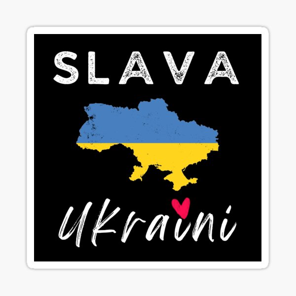 "Slava Ukraini (Glory to Ukraine)" Sticker for Sale by Skulpcha55 ...