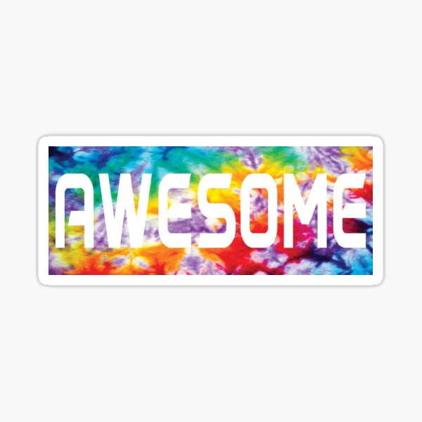 "AWESOME" Sticker by kalit-designs | Redbubble