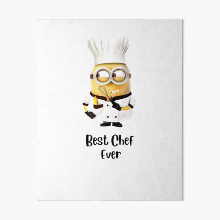 "Best Chef Ever Funny Minions character" Art Board Print by azy2shop ...