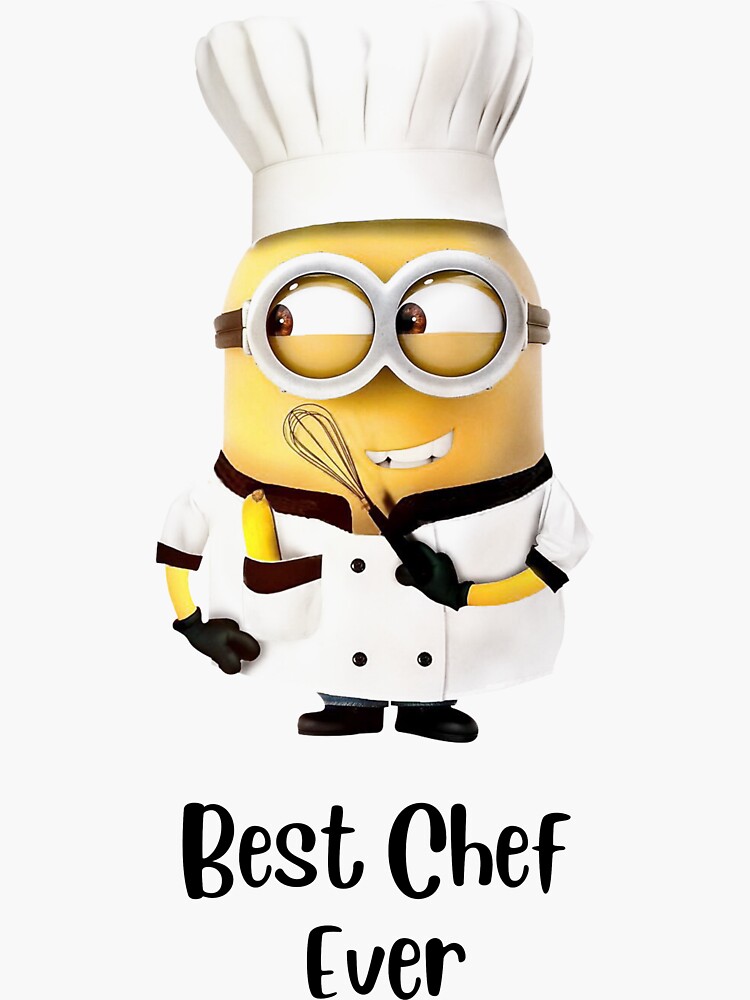 "Best Chef Ever Funny Minions character" Sticker by azy2shop | Redbubble