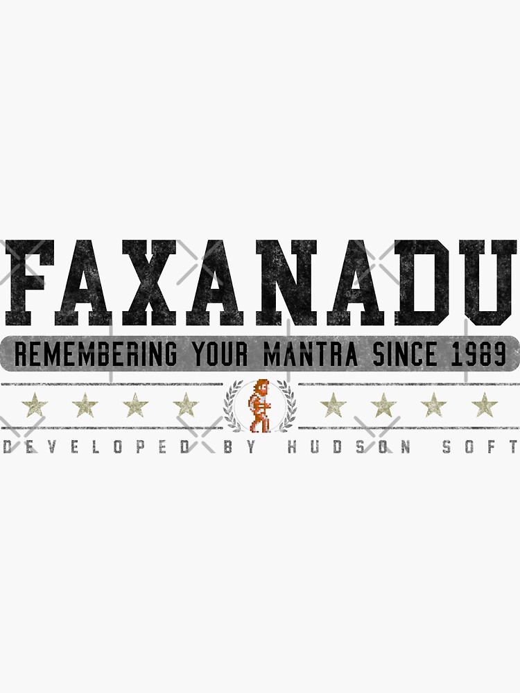 "Faxanadu - Vintage - White" Sticker for Sale by garudoh | Redbubble