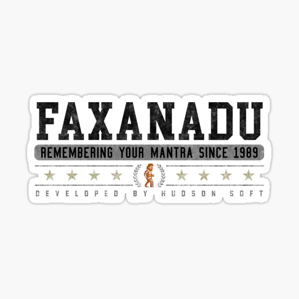 "Faxanadu - Vintage - White" Sticker for Sale by garudoh | Redbubble
