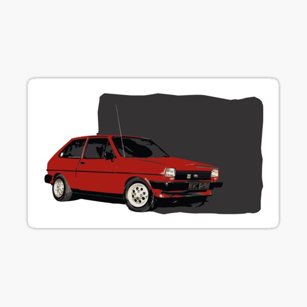 "Red car" Sticker for Sale by LiscentDesigns | Redbubble