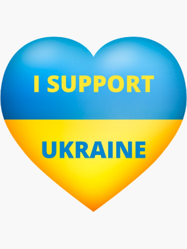 "I Support Ukraine" Sticker for Sale by LMCREATORS | Redbubble
