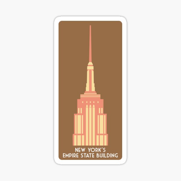 "empire state building" Sticker for Sale by jackbox999 | Redbubble