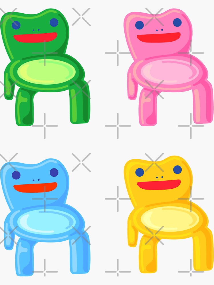 "Froggy Chairs Set" Sticker for Sale by Rachbound | Redbubble