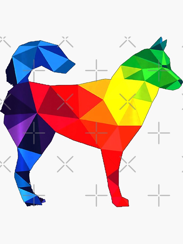 "Pride flag dog" Sticker by ArtAndDesignA | Redbubble