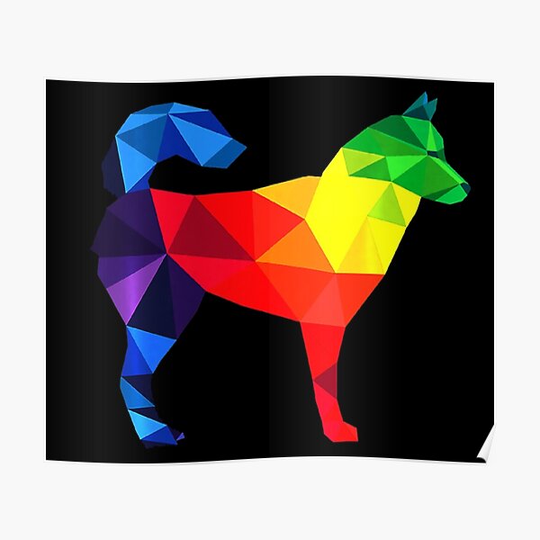 "Pride flag dog" Poster for Sale by ArtAndDesignA | Redbubble