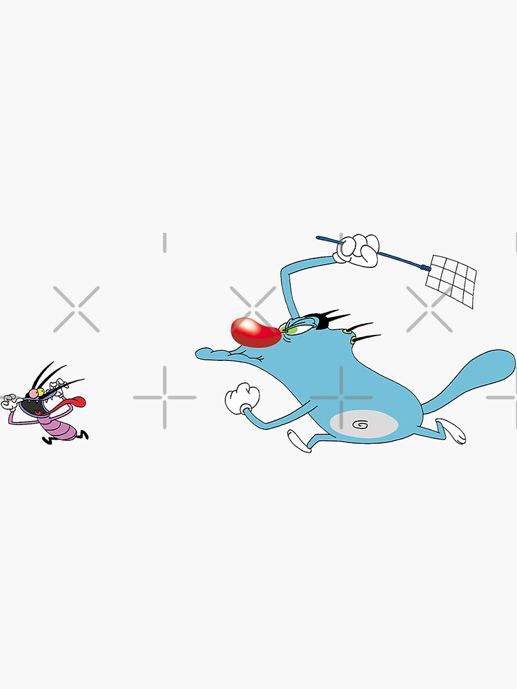 "Oggy And The Cockroaches " Sticker for Sale by Andrea004 | Redbubble