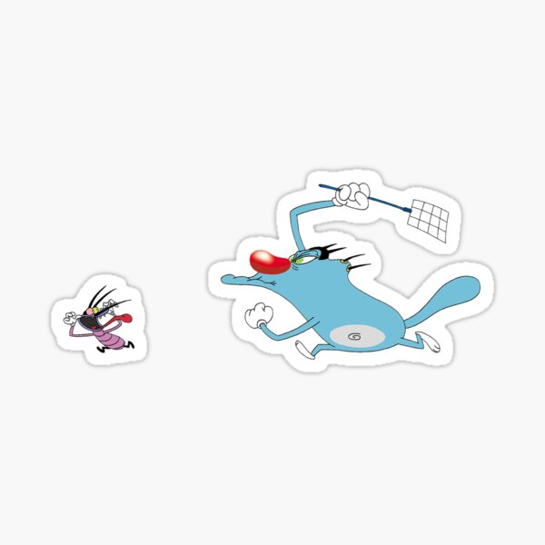 "Oggy And The Cockroaches " Sticker for Sale by Andrea004 | Redbubble